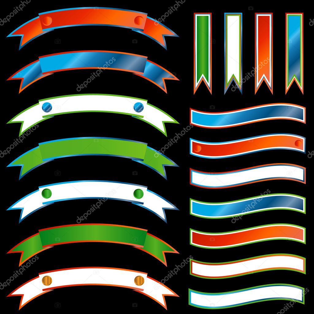 Set of ribbons Stock Vector Image by ©ylivdesign #10311764