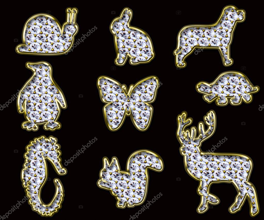 Golden with diamonds — Stock Photo © mangone #9600907