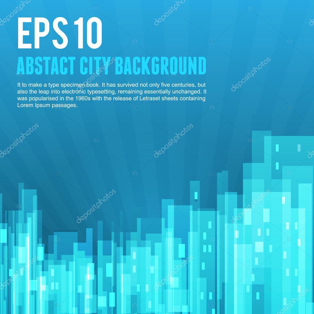 Blue city vector background Stock Vector by ©siminitzki 10144809
