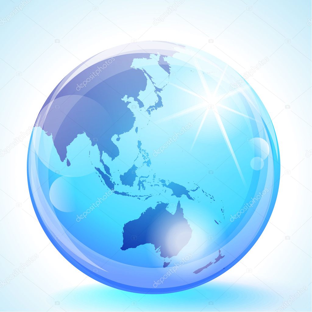 Globe asia pacific | Asia Pacific Globe — Stock Vector © CaptainPrince ...