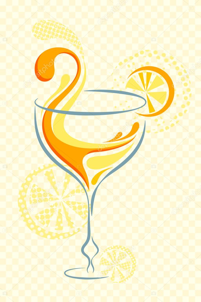 Cocktail Glass Stock Vector Image by ©stockshoppe #10143094