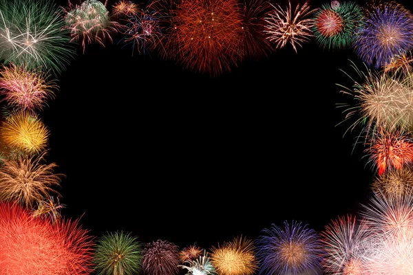 Colorful fireworks frame — Stock Photo © hopsalka #9173767