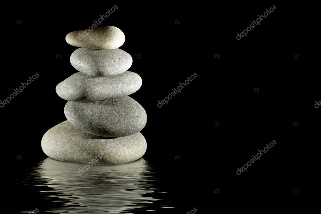 Stack of balanced zen stones Stock Photo by ©khoroshkov 9332707