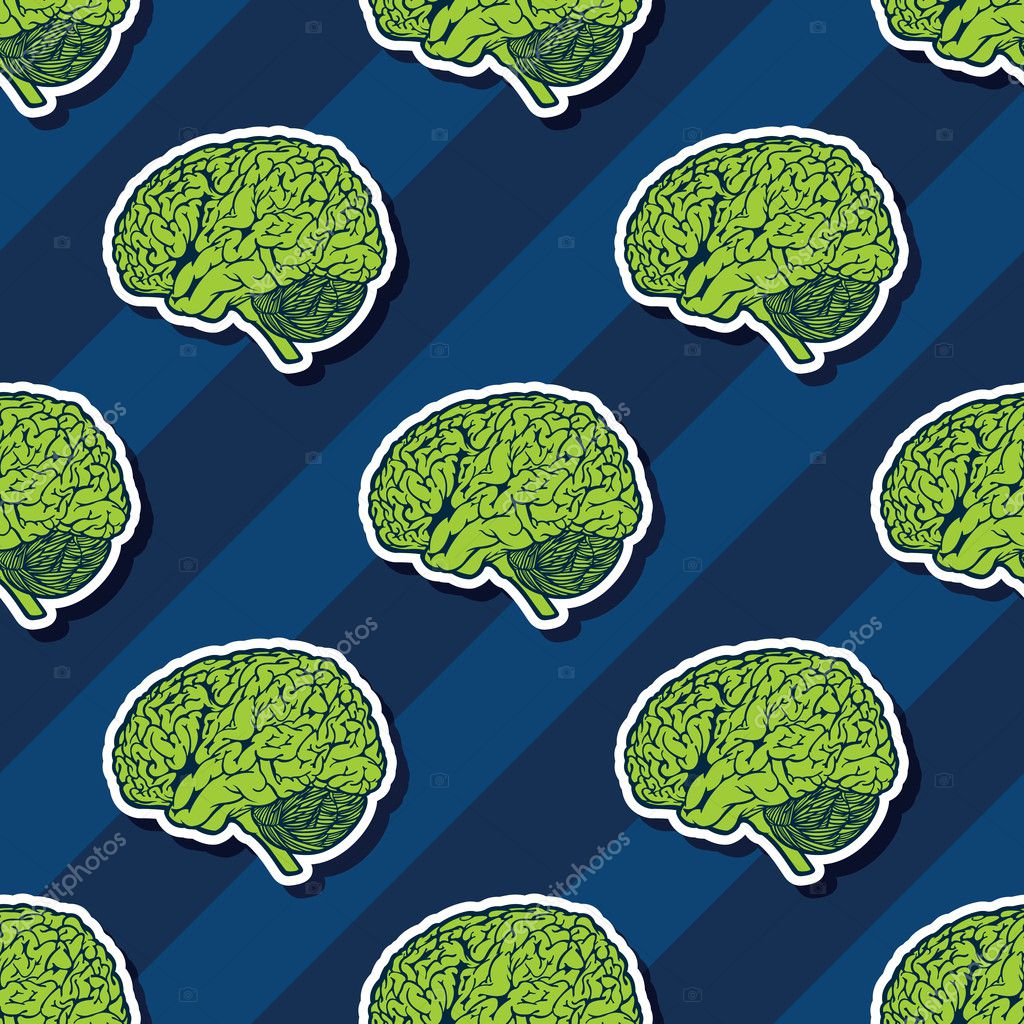 Seamless Vector Brain Pattern Stock Vector Image by ©JRMurray76 #9210593