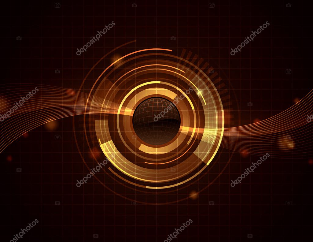Golden Sphere Techno Web Abstract Vector Background Graphic ...