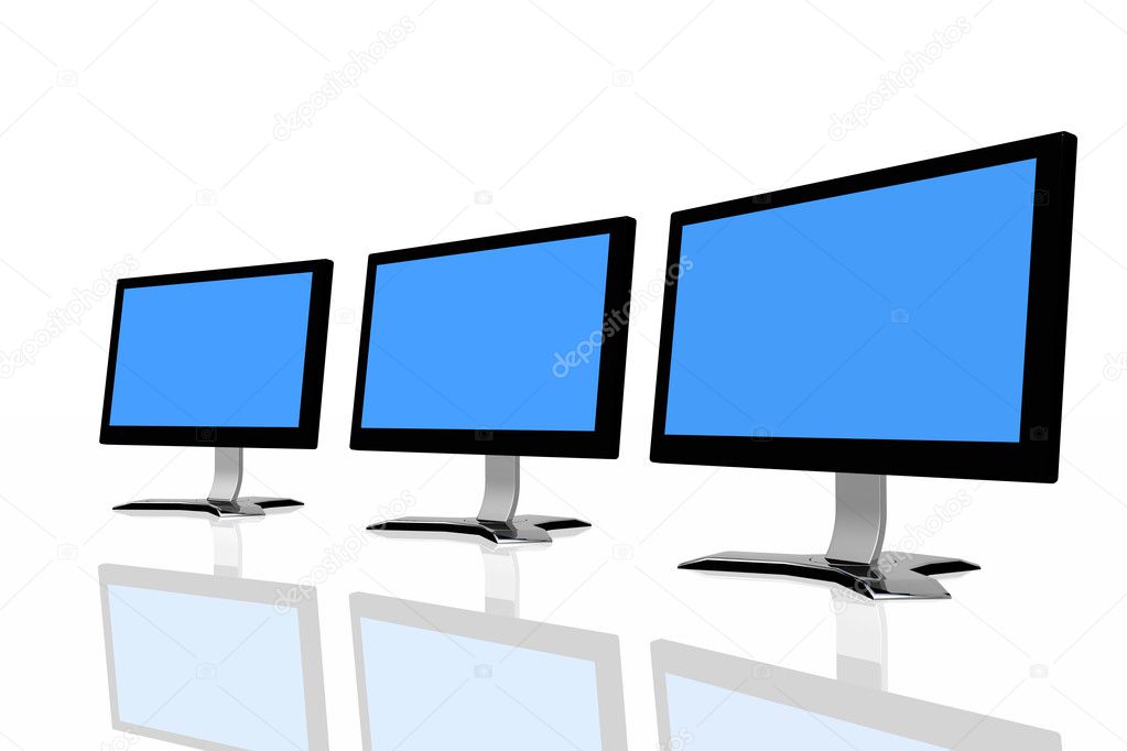 3d monitors Stock Photo by ©suravid 9257167