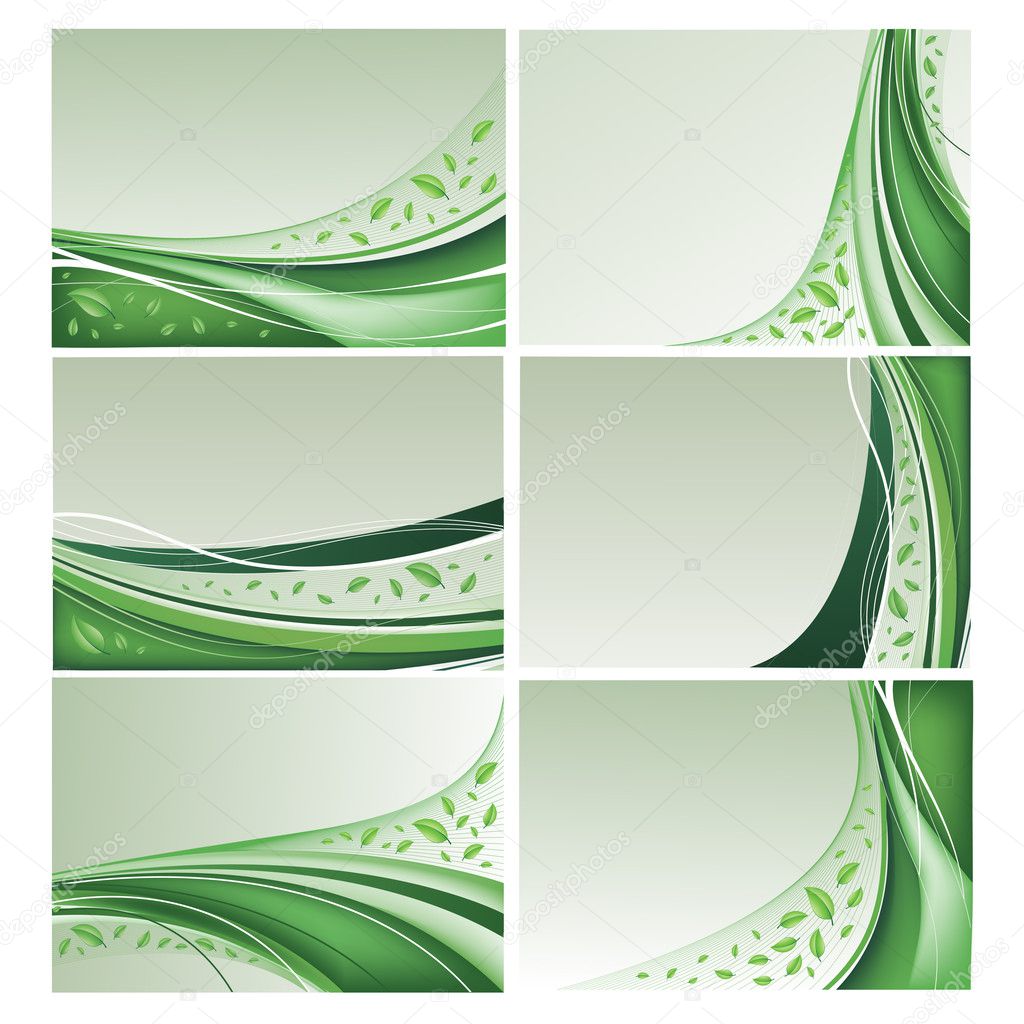 Eco background set Stock Vector by ©tontri 10291134