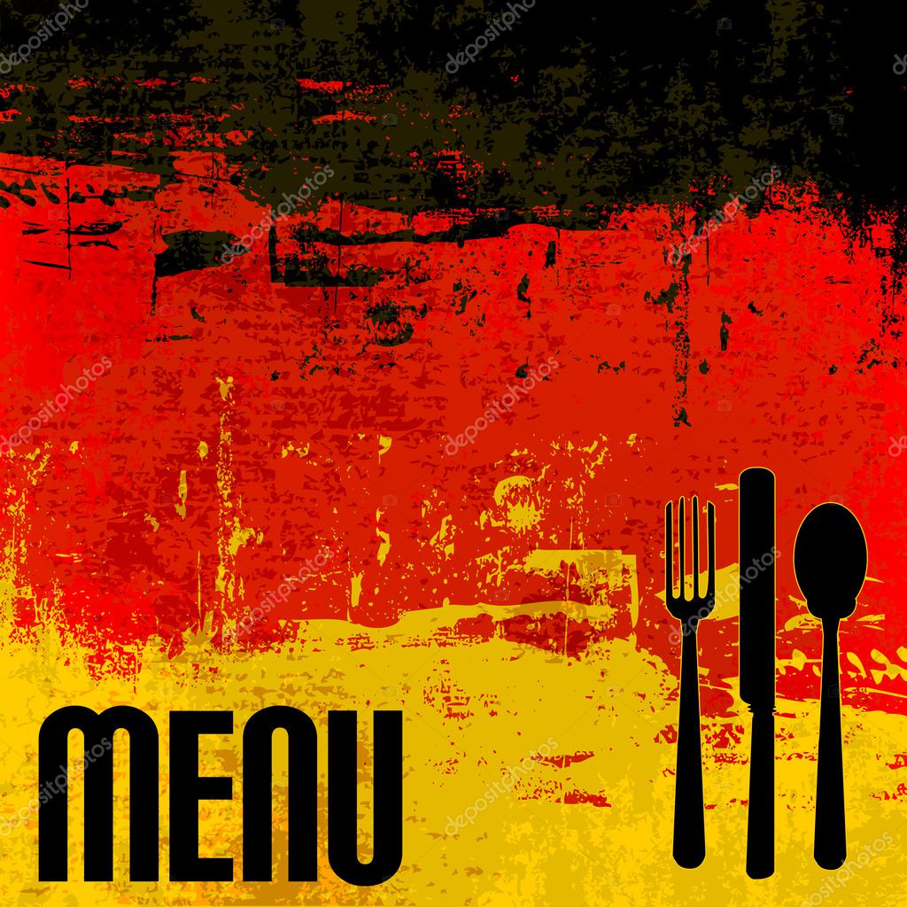 German Menu template over a flag of Germany — Stock Vector © petrafler ...