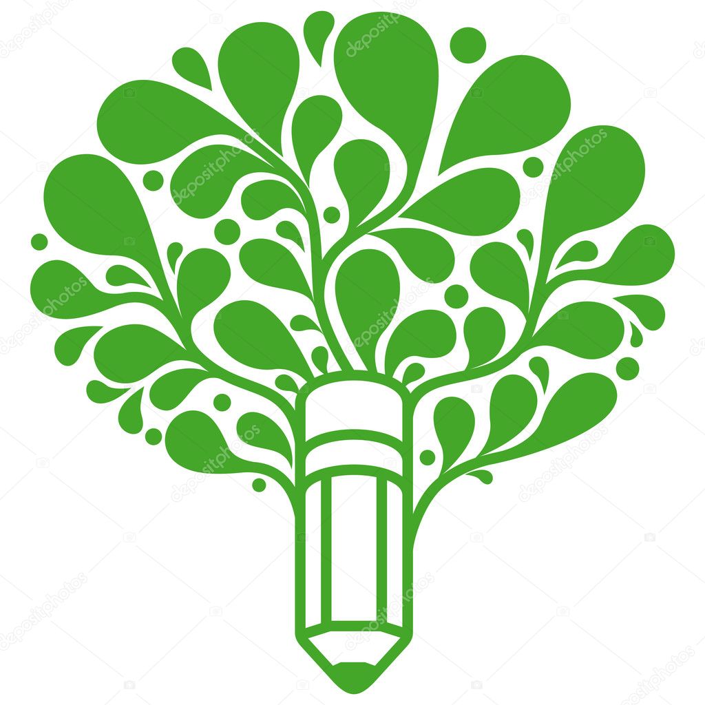 Pencil in the form of tree Stock Vector by ©Klava 9405687