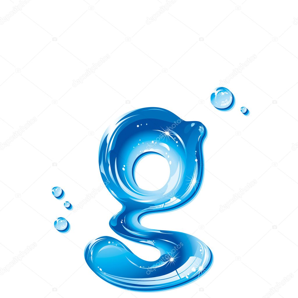 ABC series - Water Liquid Letter - Small Letter g Stock Vector Image by ...