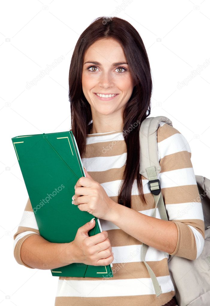 Attractive student girl Stock Photo by ©Gelpi 9437466