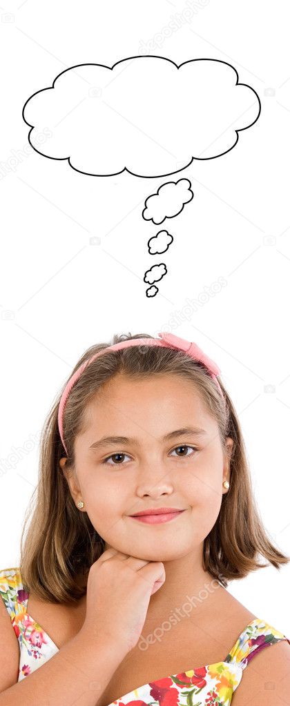 Adorable girl thinking — Stock Photo © Gelpi #9497738