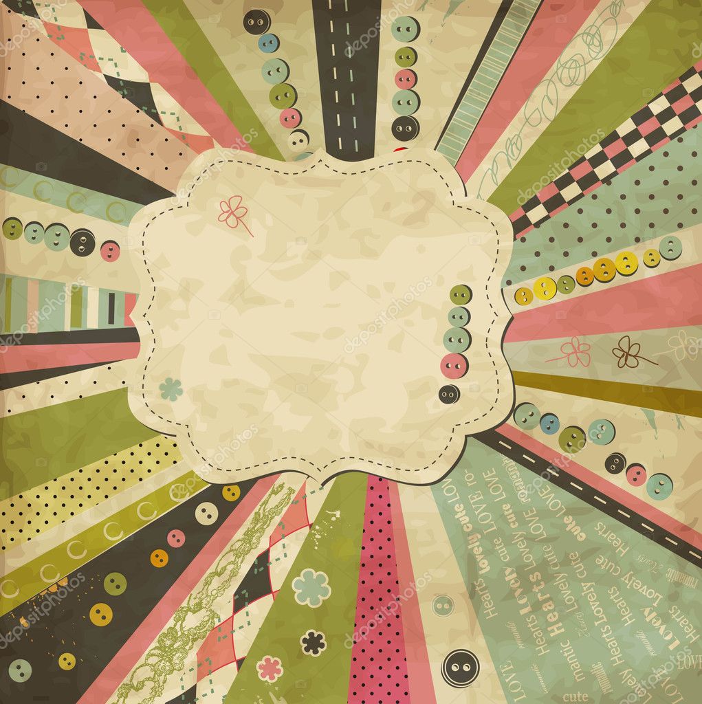 Vintage scrap template — Stock Vector © irur #10171644