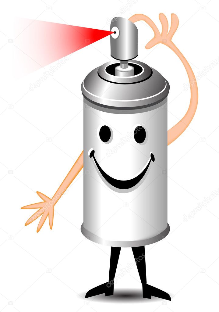 Aerosol Spray Can Cartoon — Stock Vector © KK-Inc #9470203