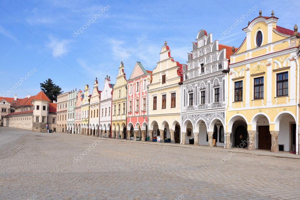 náměstí města Telč, Česká republika — Stock Fotografie © mezirka #9382837