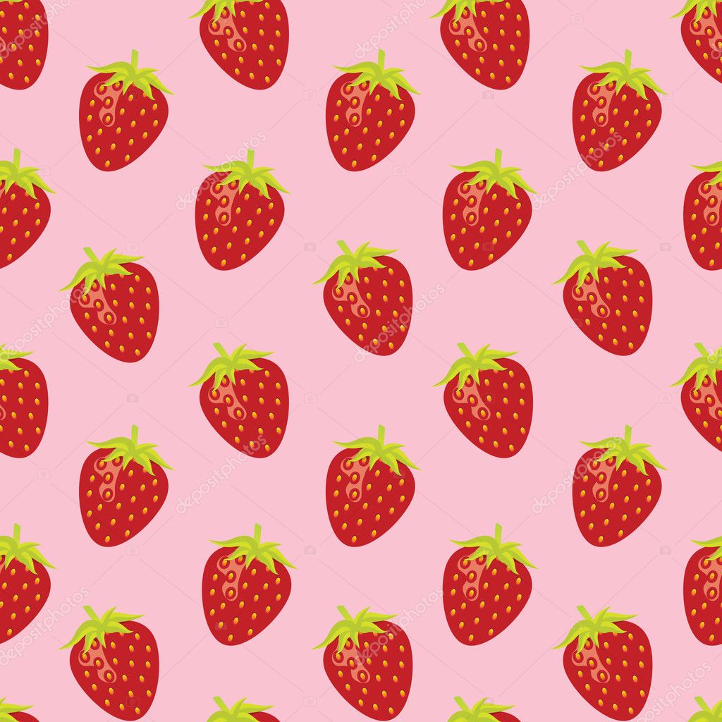 Strawberry random repeatable seamless pattern — Stock Vector © DebRus ...