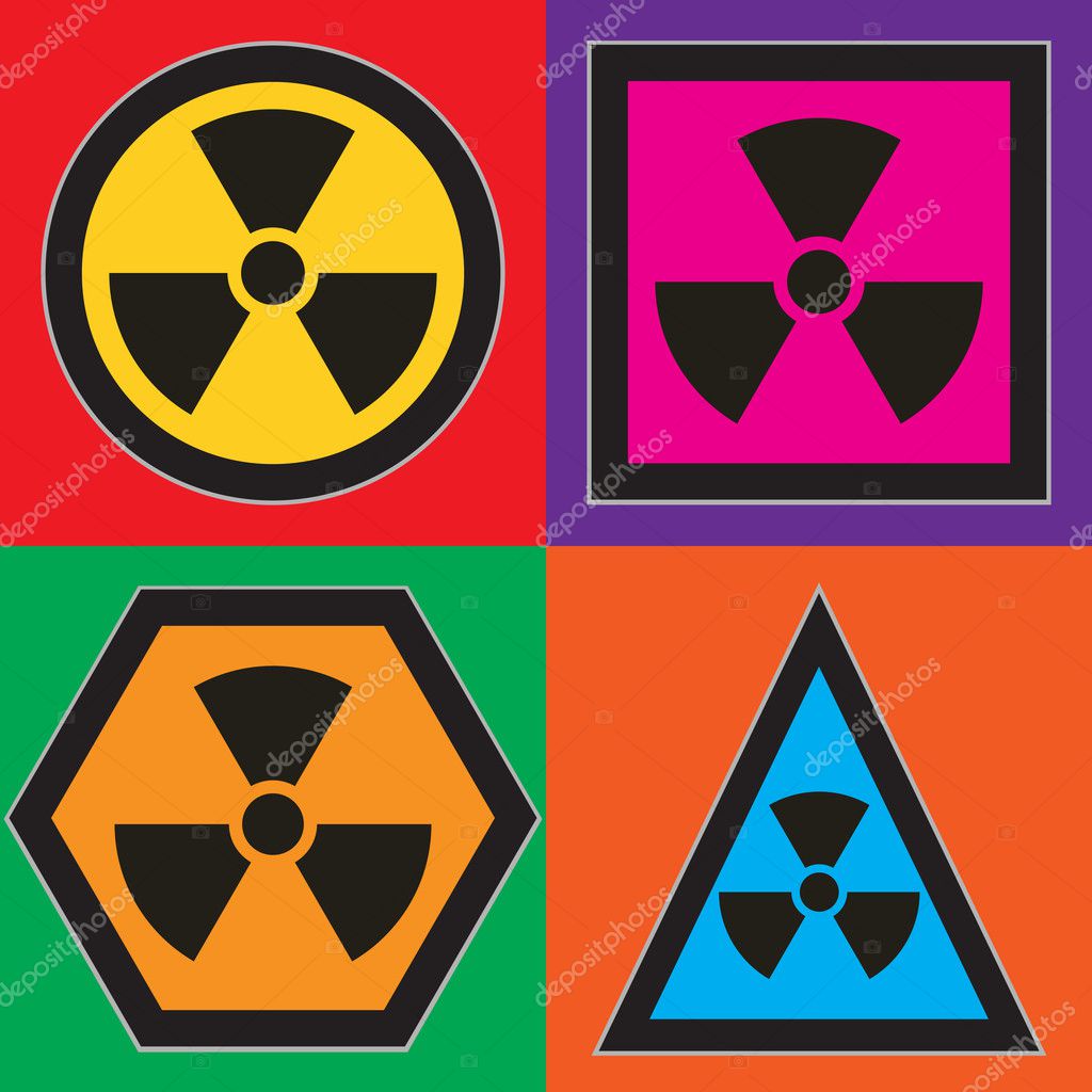 Nuclear symbols Stock Vector Image by ©DebRus #9422068