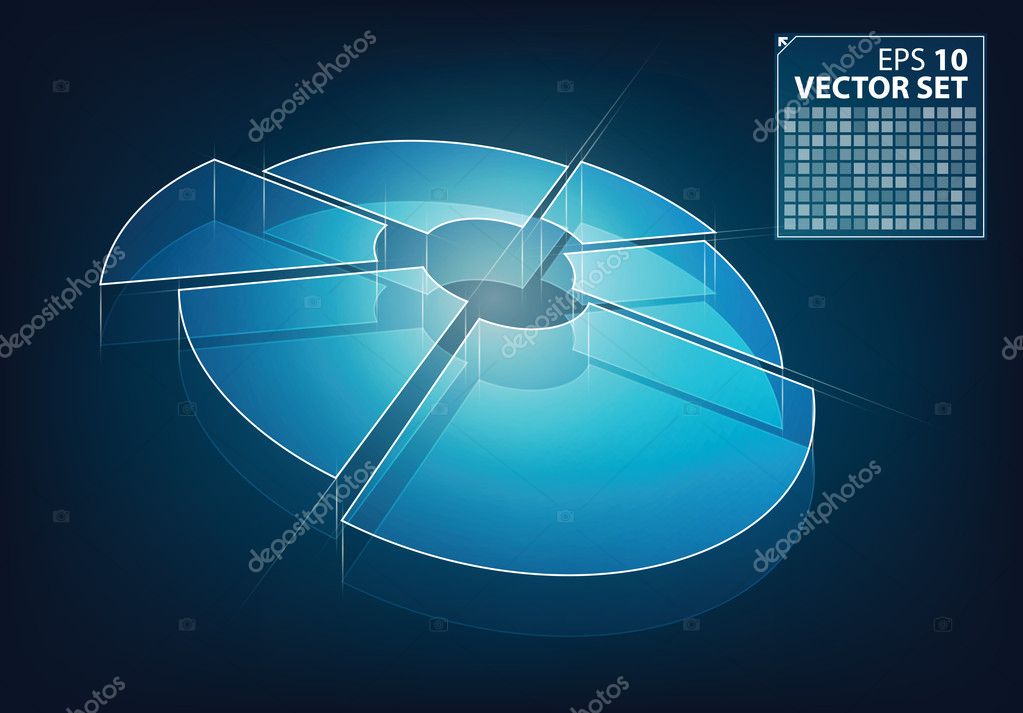 Neon glow vector business chart Stock Vector Image by ©isakovav #9689769