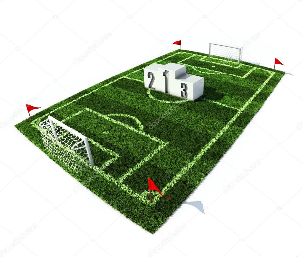 Winners podium on the football field Stock Photo by ©koya979 9789649