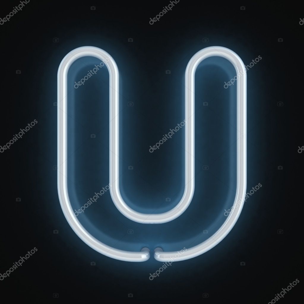 Neon font letter u — Stock Photo © koya979 #9801027