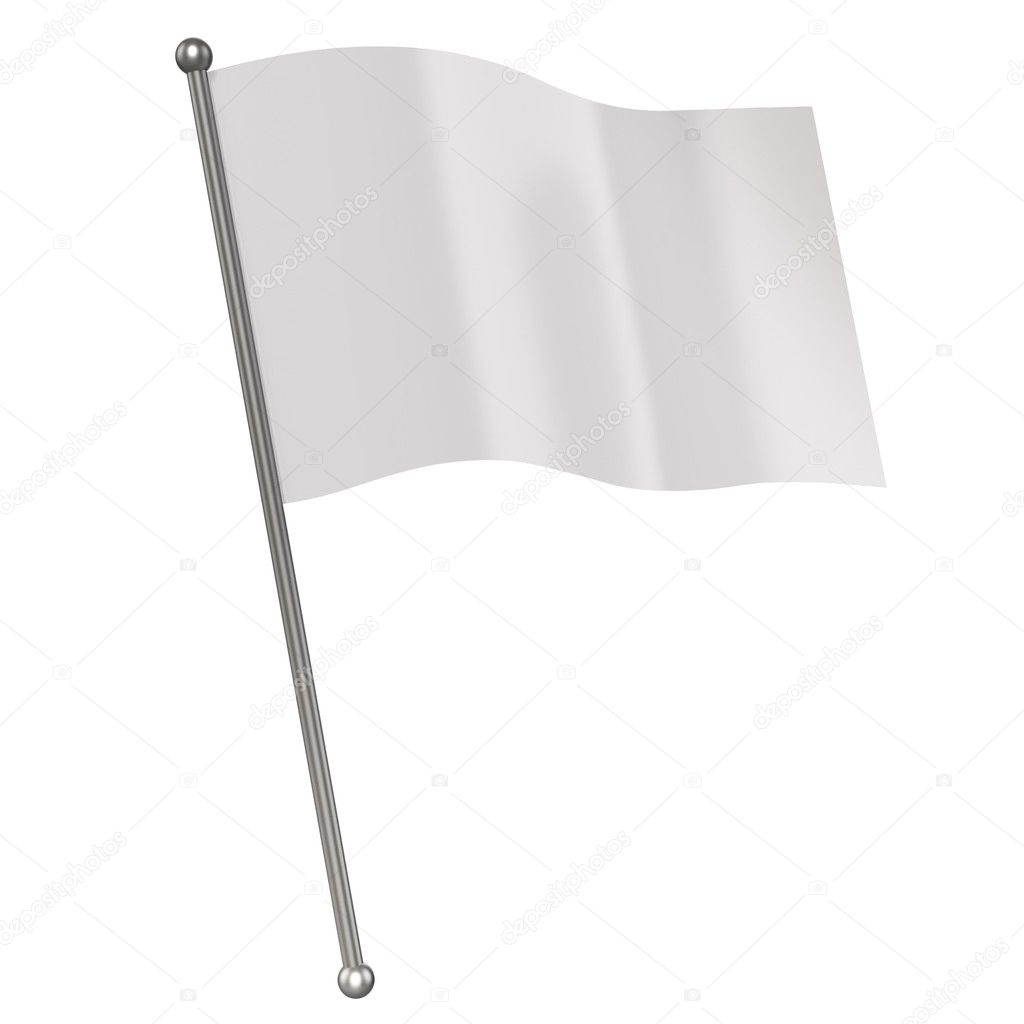 White flag isolated — Stock Photo © koya979 #9983859