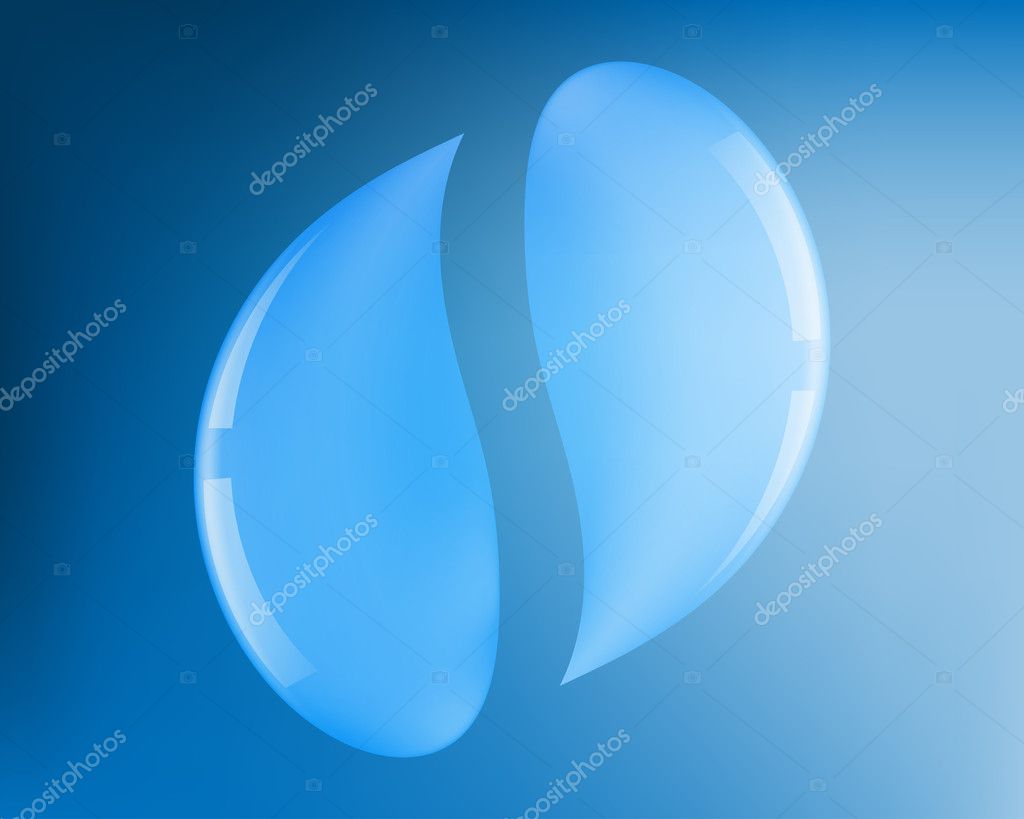 Two water drops emblem Stock Vector Image by ©dinichv #9441908