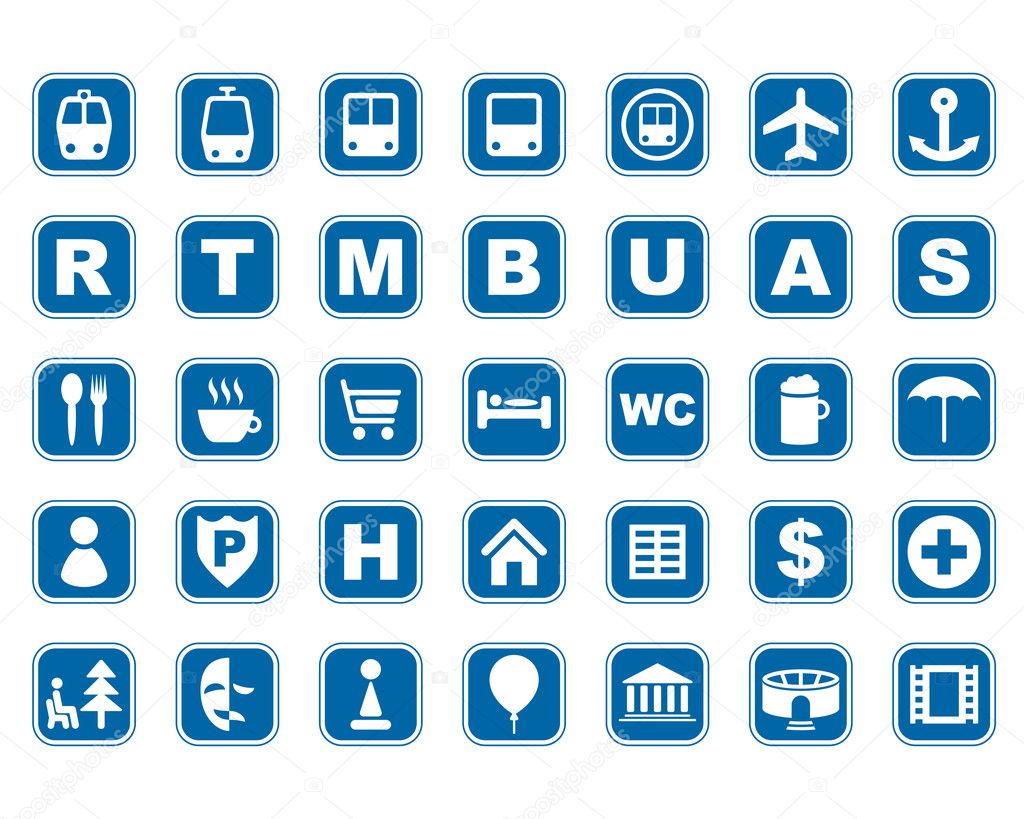 Map signs Stock Vector by ©dinichv 9544861