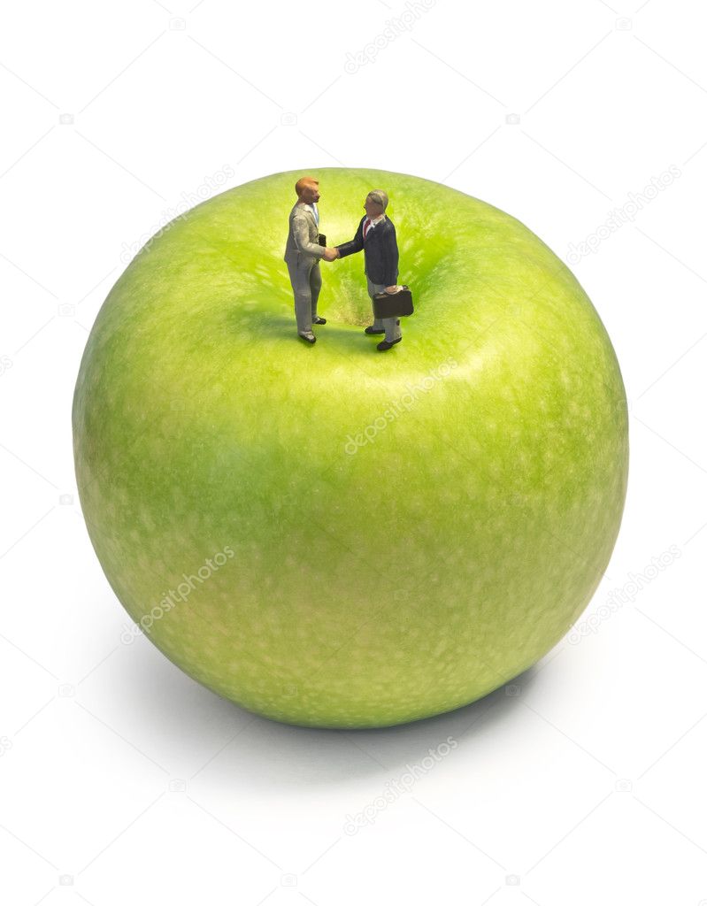 Miniature handshake apple Stock Photo by ©grandeduc 10194921