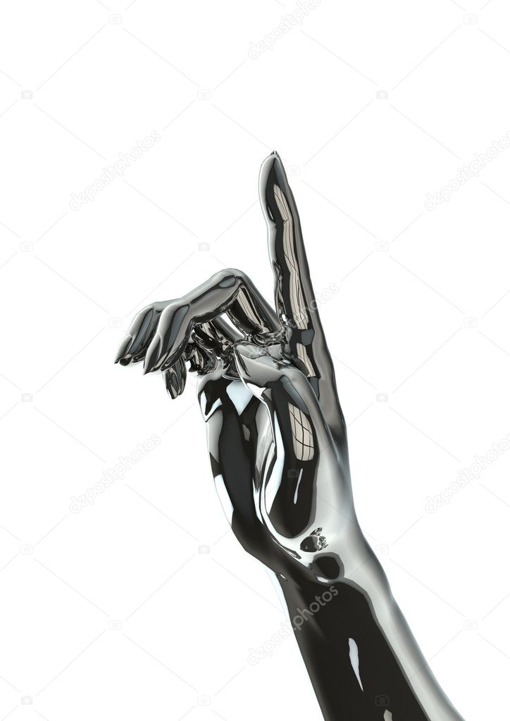 Chrome hand — Stock Photo © grandeduc #9799805