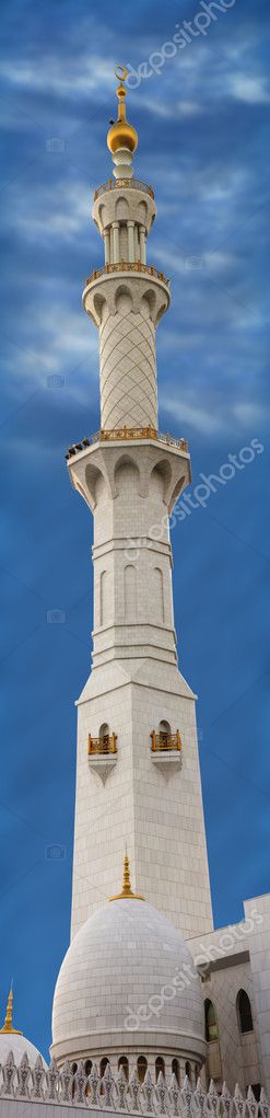 Abu Dhabi Grand Mosque Minar – Stock Editorial Photo © creativei #9923221