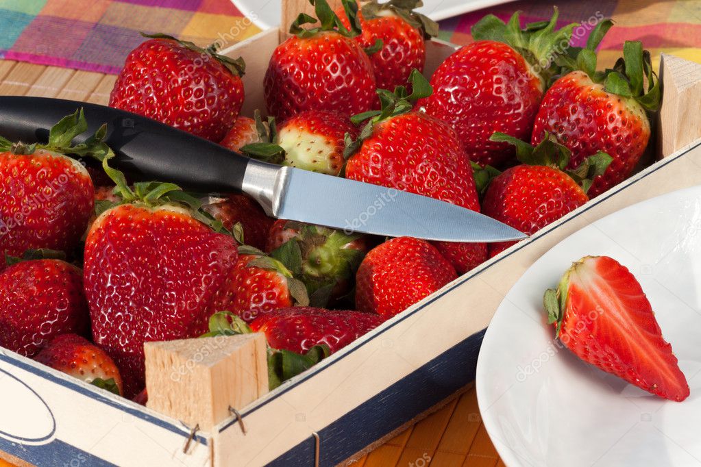 Strawberries in a box — Stock Photo © TKphotography #9679229