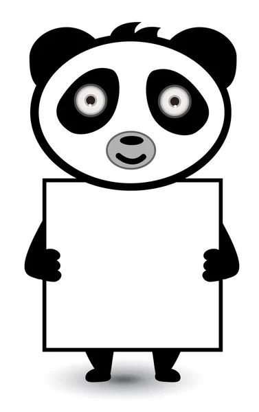 Cute panda and blank sign Stock Vector Image by ©dagadu #5859067