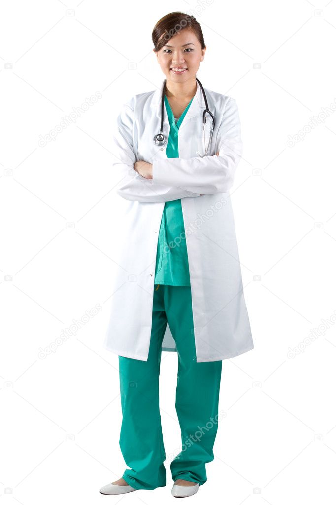 Retrato de cuerpo entero de una doctora — Foto de stock © sjenner13 ...