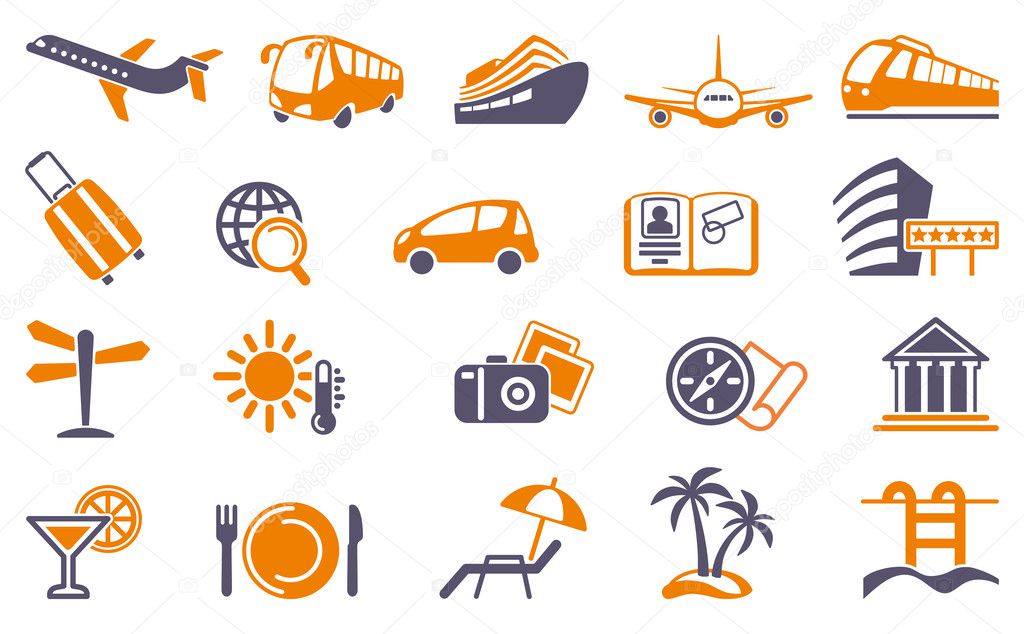 Ícones de viagens — Vetor de Stock © abdurahman #9656058