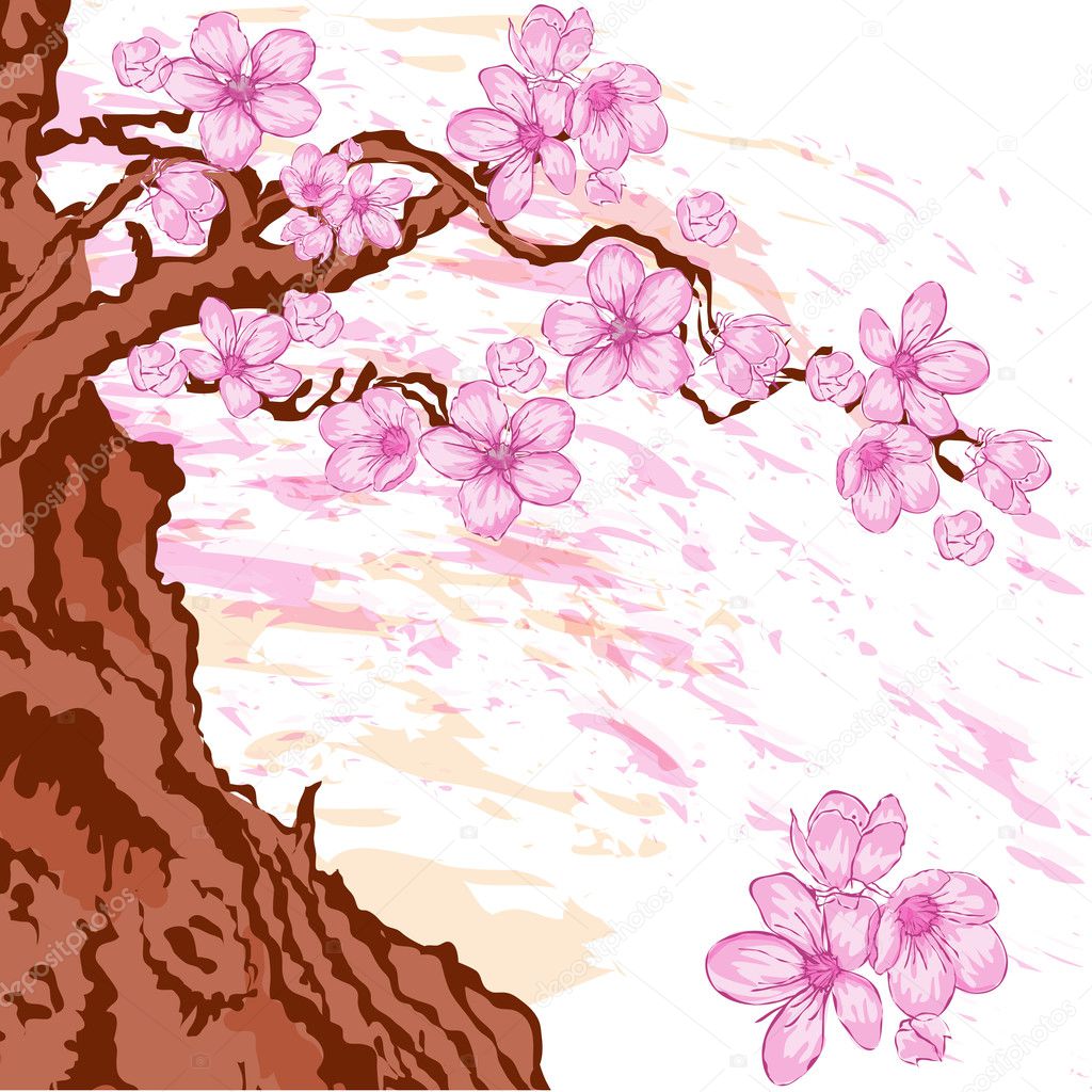 Sakura tree Stock Vector Image by ©BlackSpring1 #9754301