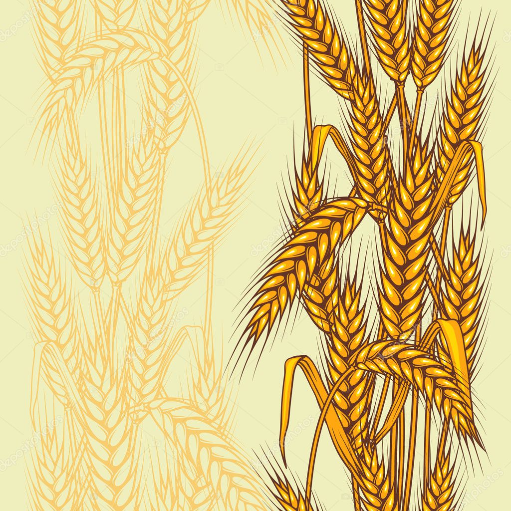 Abstract textured wheat field. Seamless pattern. Vector. — Stock Vector ...