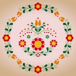 Hungarian Kalocsai Vector Ornament Stock Vector Image by ©Tupia #10117624