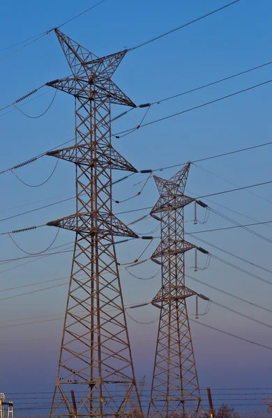 Electrical Transmission Towers (Electricity Pylons) — Stock Photo ...