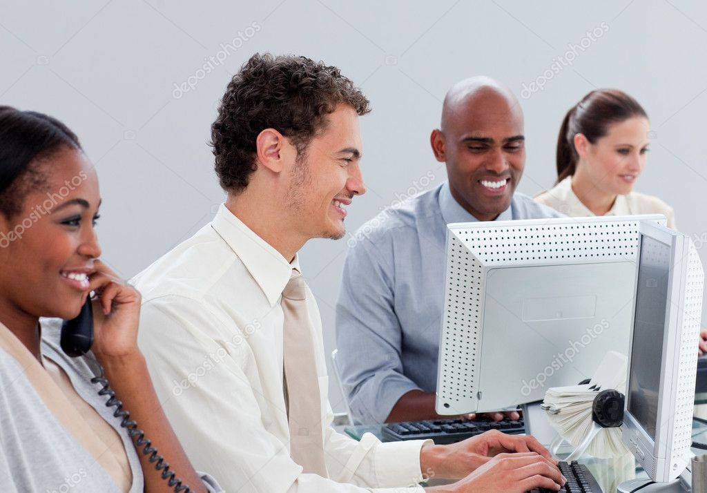 People Working Hard In Office