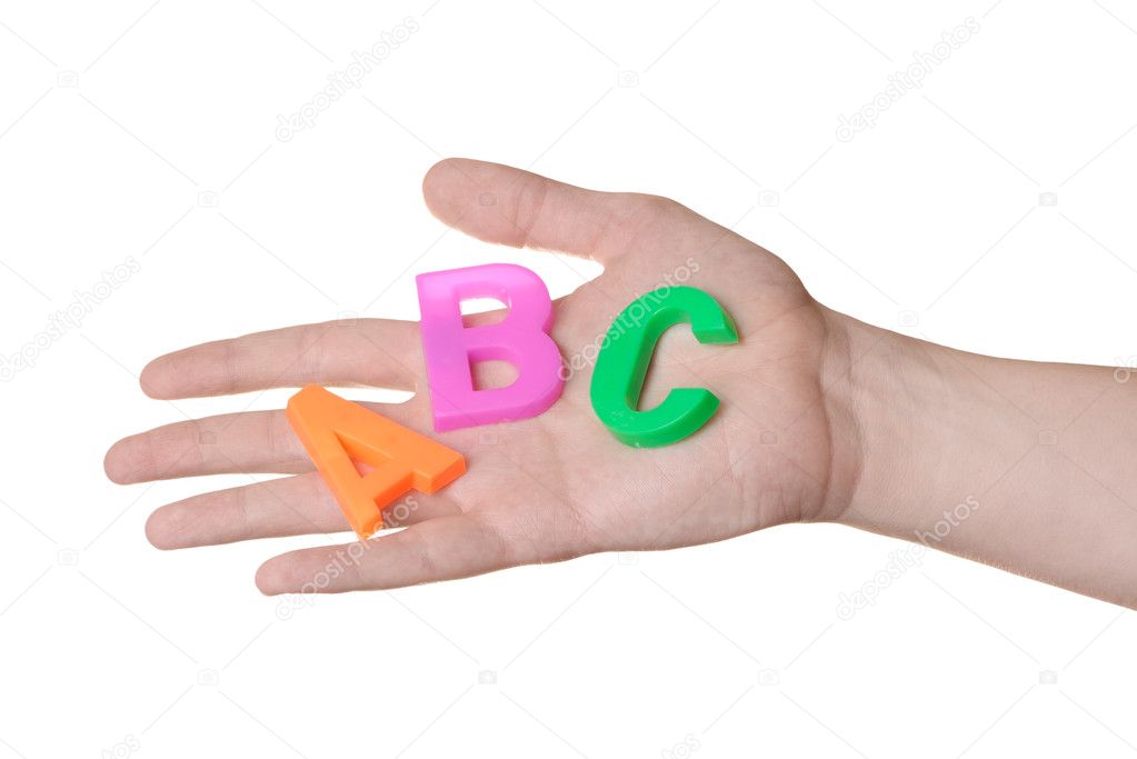 Letters in hand Stock Photo by ©igorkovalcuk 10273950