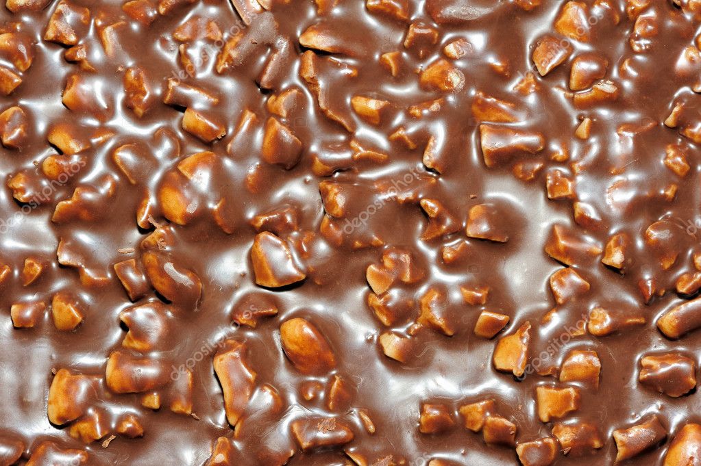 Texture of chocolate with nuts — Stock Photo © igorkovalcuk #10273992