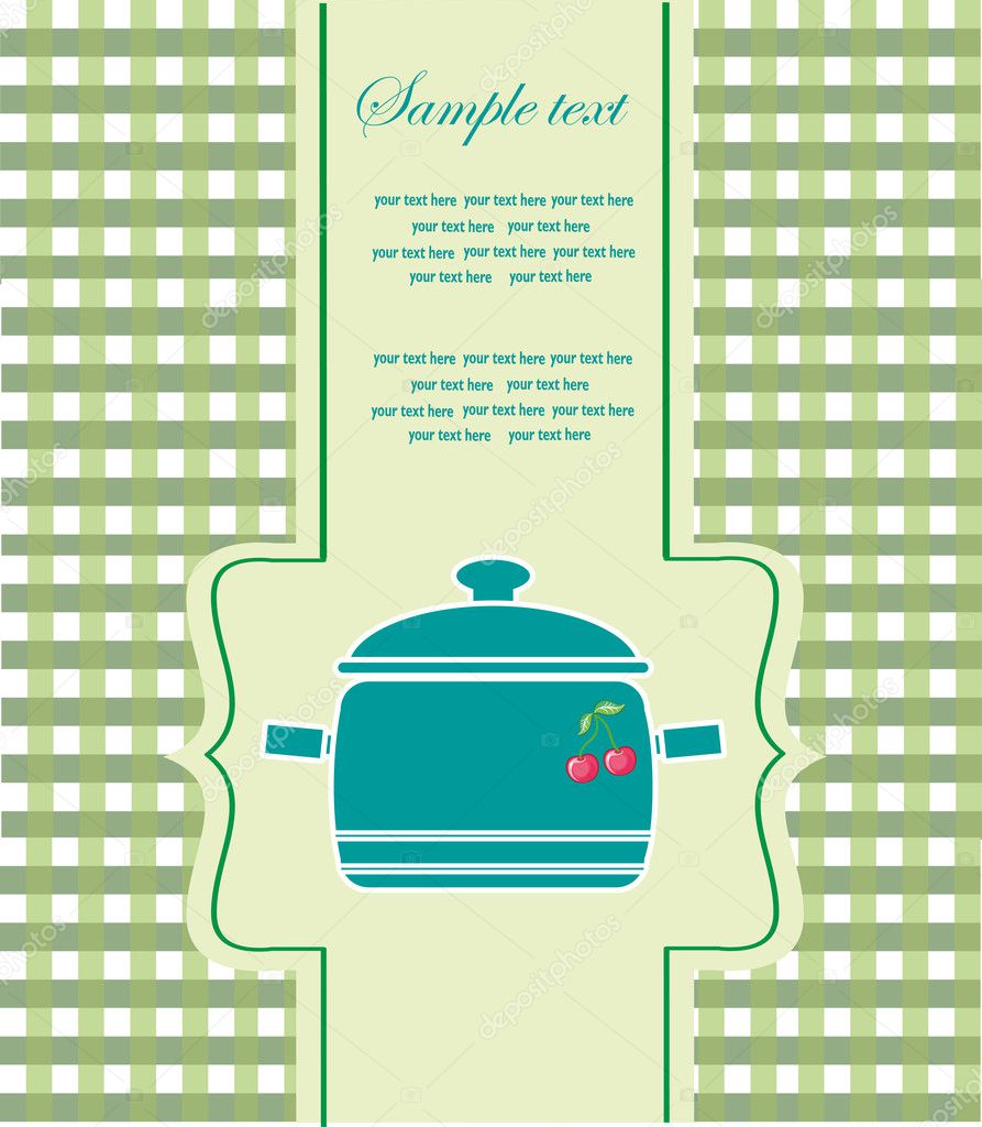 Recipe label. vector illustration Stock Vector Image by ©baigeldinov ...