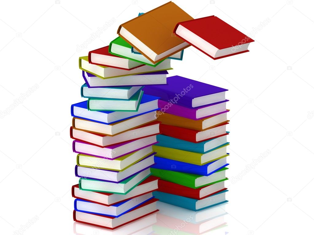 3D column of books — Stock Photo © megastorm #10009982
