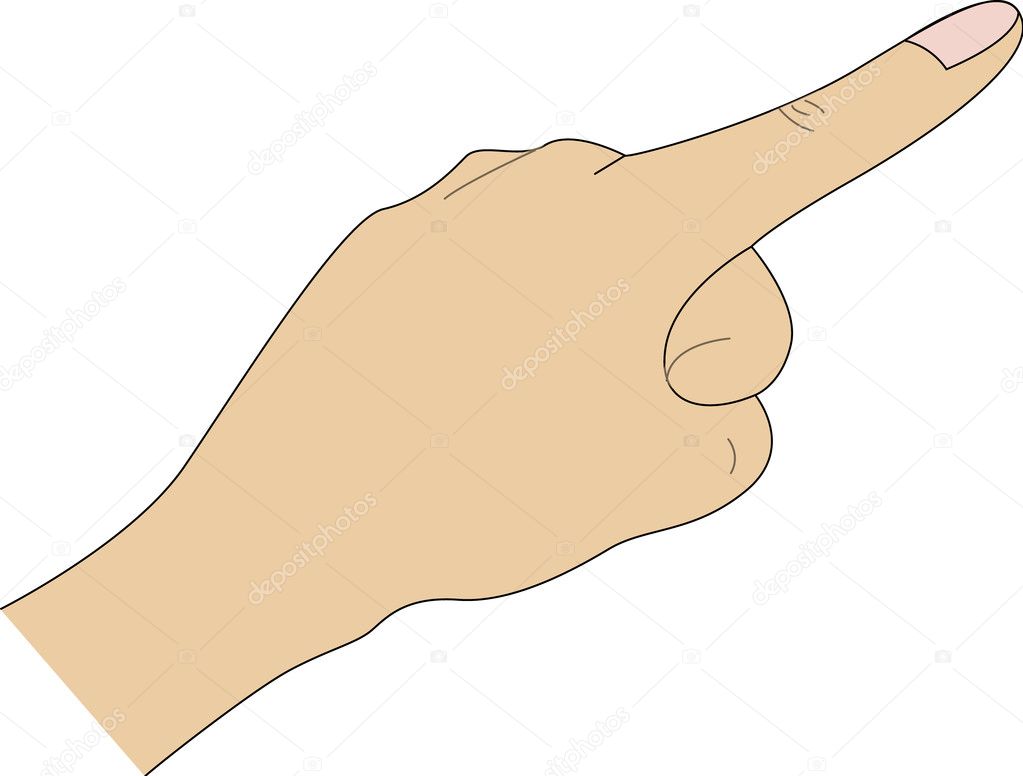 Señalando la mano — Vector de stock © interactimages #10276906