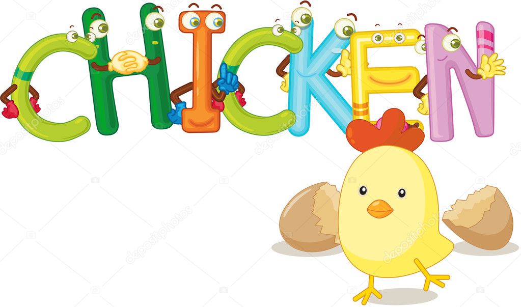 The word chicken Stock Vector by ©interactimages 10277560