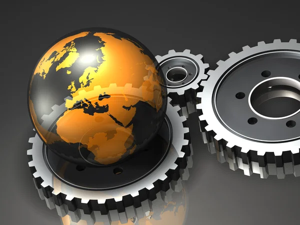 Globe and gears Stock Photos, Royalty Free Globe and gears Images ...