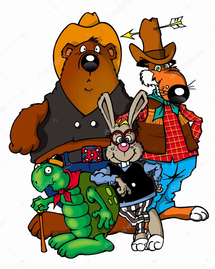 West Cartoon Animals