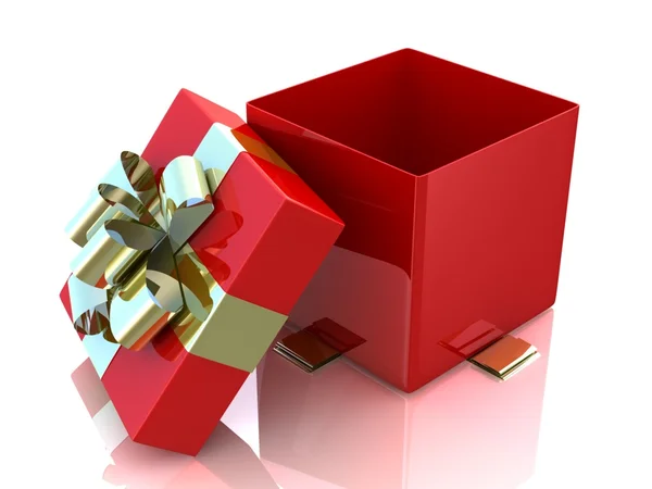 Open gift box isolated on white — Stock Photo © moneymaker11 #10096697