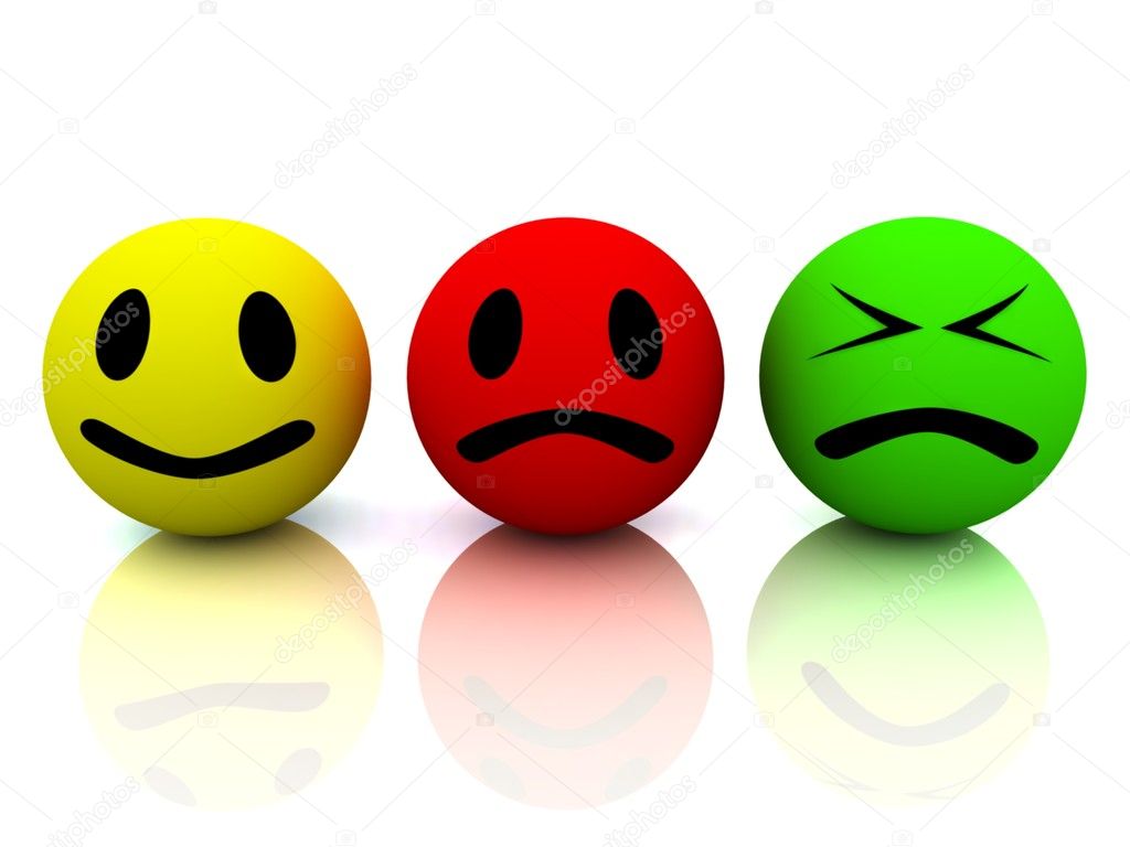 Happy, sad and angry face. — Stock Photo © moneymaker11 #10095120