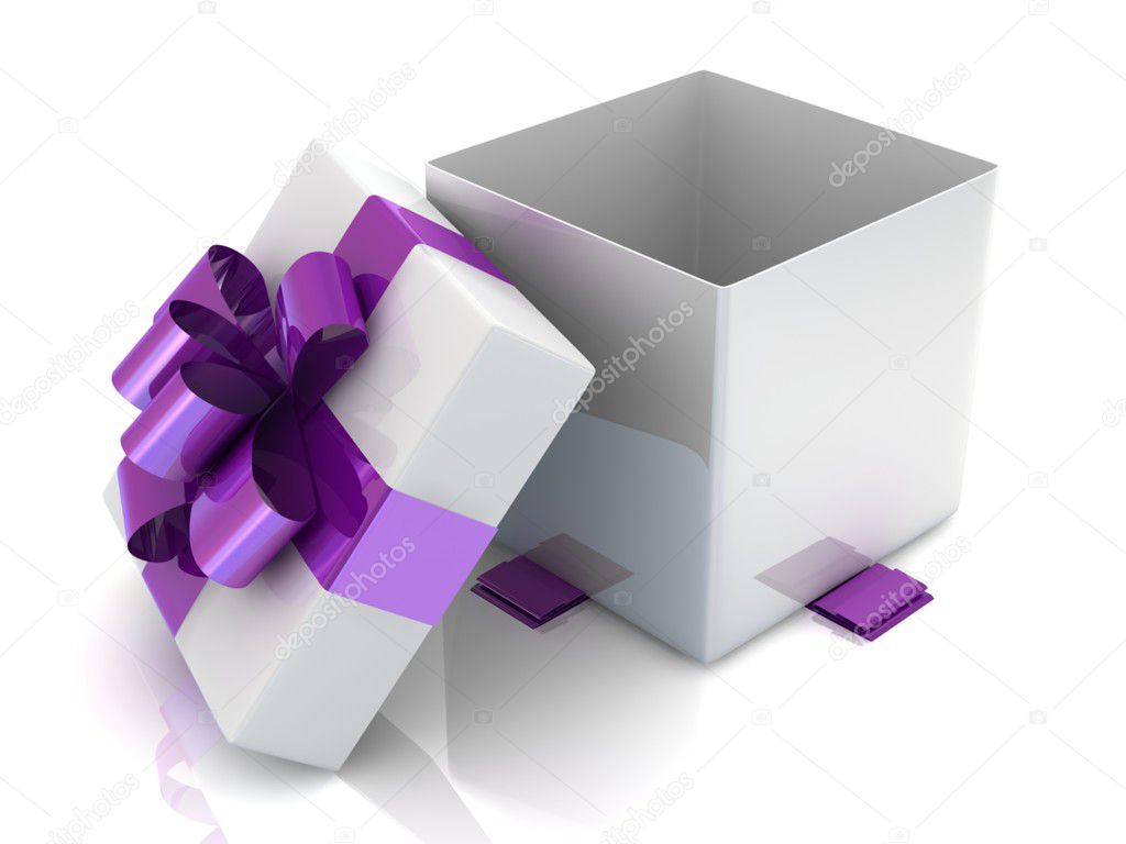 Open gift box isolated on white — Stock Photo © moneymaker11 #10096697